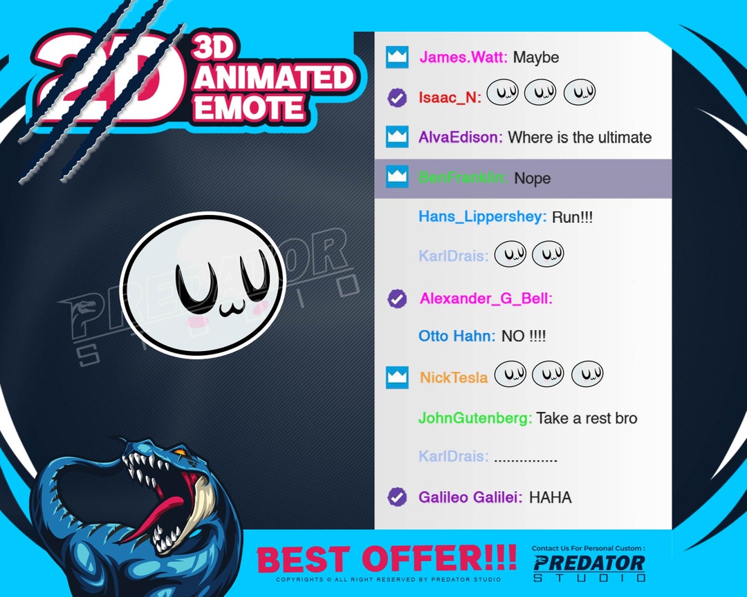 Uwu 3D Animated Emote, Animated Emotes, Kick Emote, Uwu Emote, Gif ...