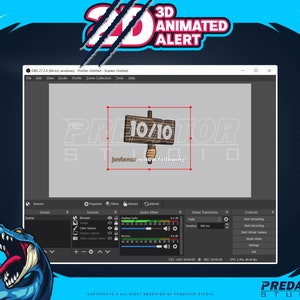 3D Animated Alert 10-10, Cute Twitch Alerts, Twitch Alert, Streamer ...