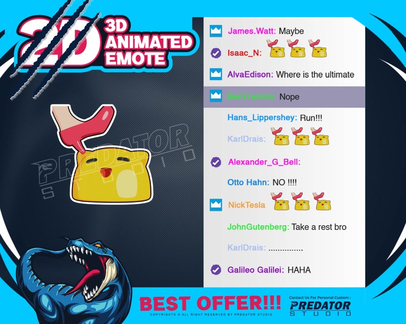 Step on 3D Animated Emote Emote Commission Animated Emotes - Etsy