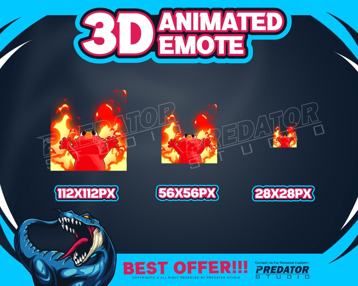 Hellmo 3D Animated Emote Angry Emote Animated Emotes Emote - Etsy Canada
