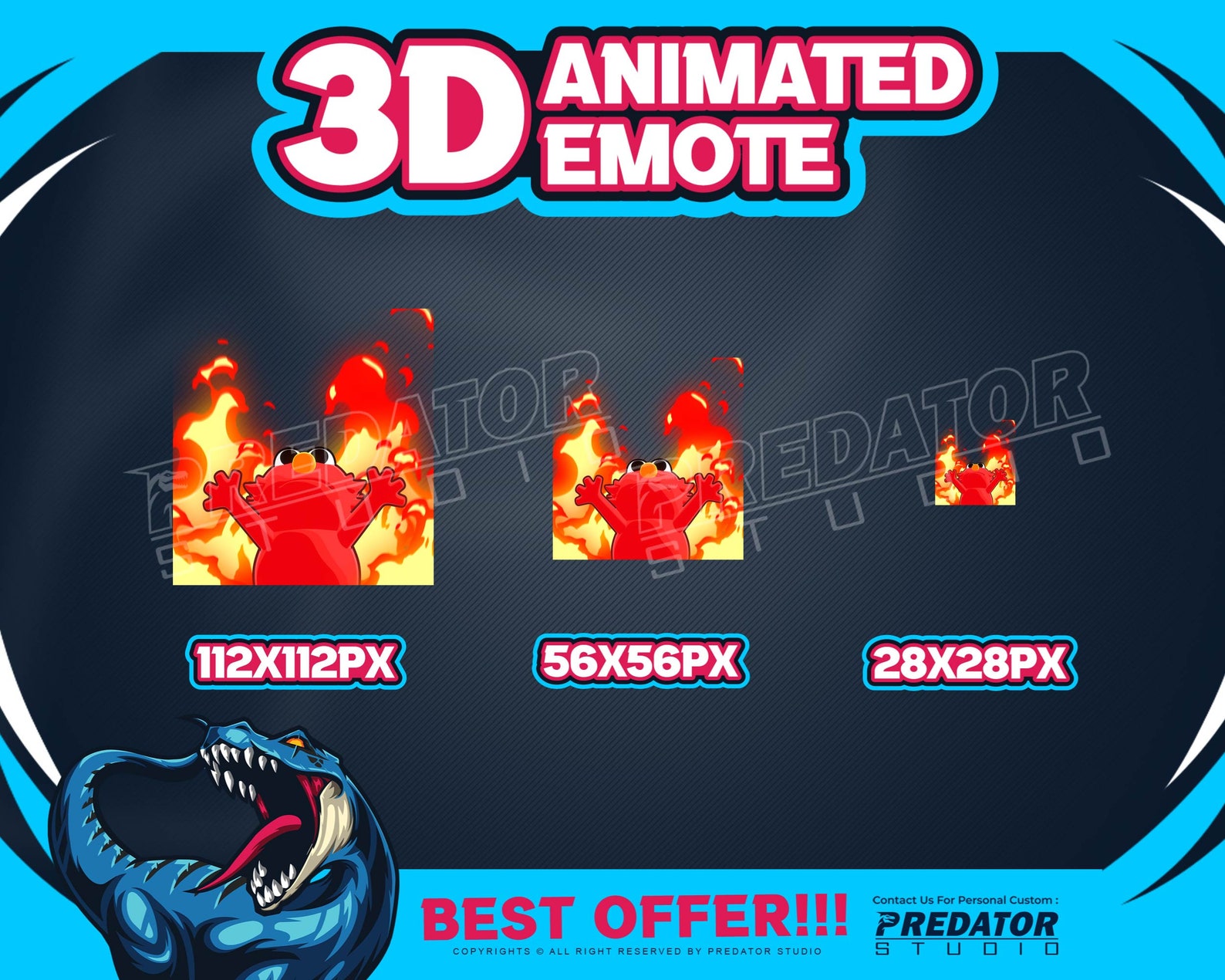 Hellmo 3D Animated Emote Angry Emote Animated Emotes Emote - Etsy