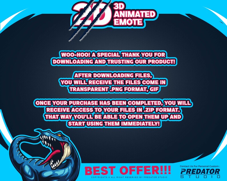 3D Animated Welcome Emote: Twitch, Discord, Gaming (GIF & PNG) - Etsy ...