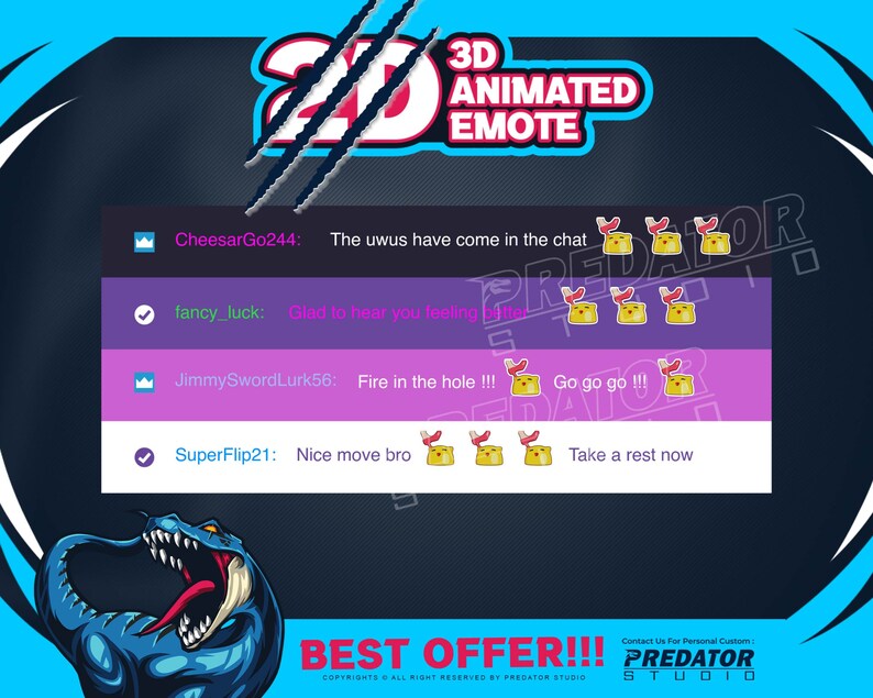 Step on 3D Animated Emote Emote Commission Animated Emotes - Etsy