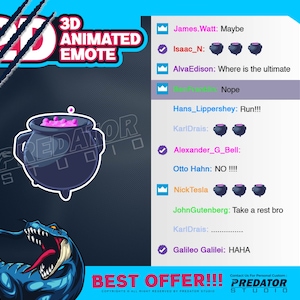 Cauldron 3D Animated Emote, Emote, Animated Emotes, Twitch Chat Emote ...