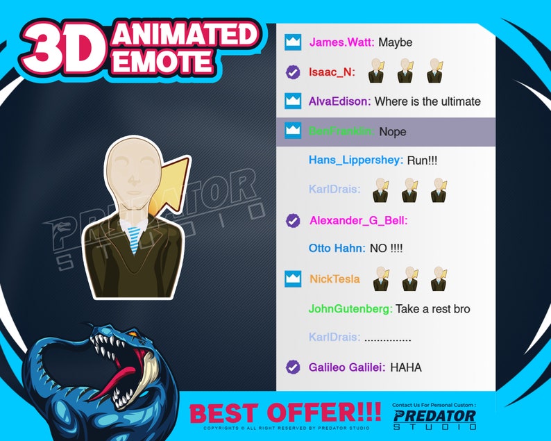 Stonks 3D Animated Emote Animated Emotes Emotes Commission - Etsy Ireland