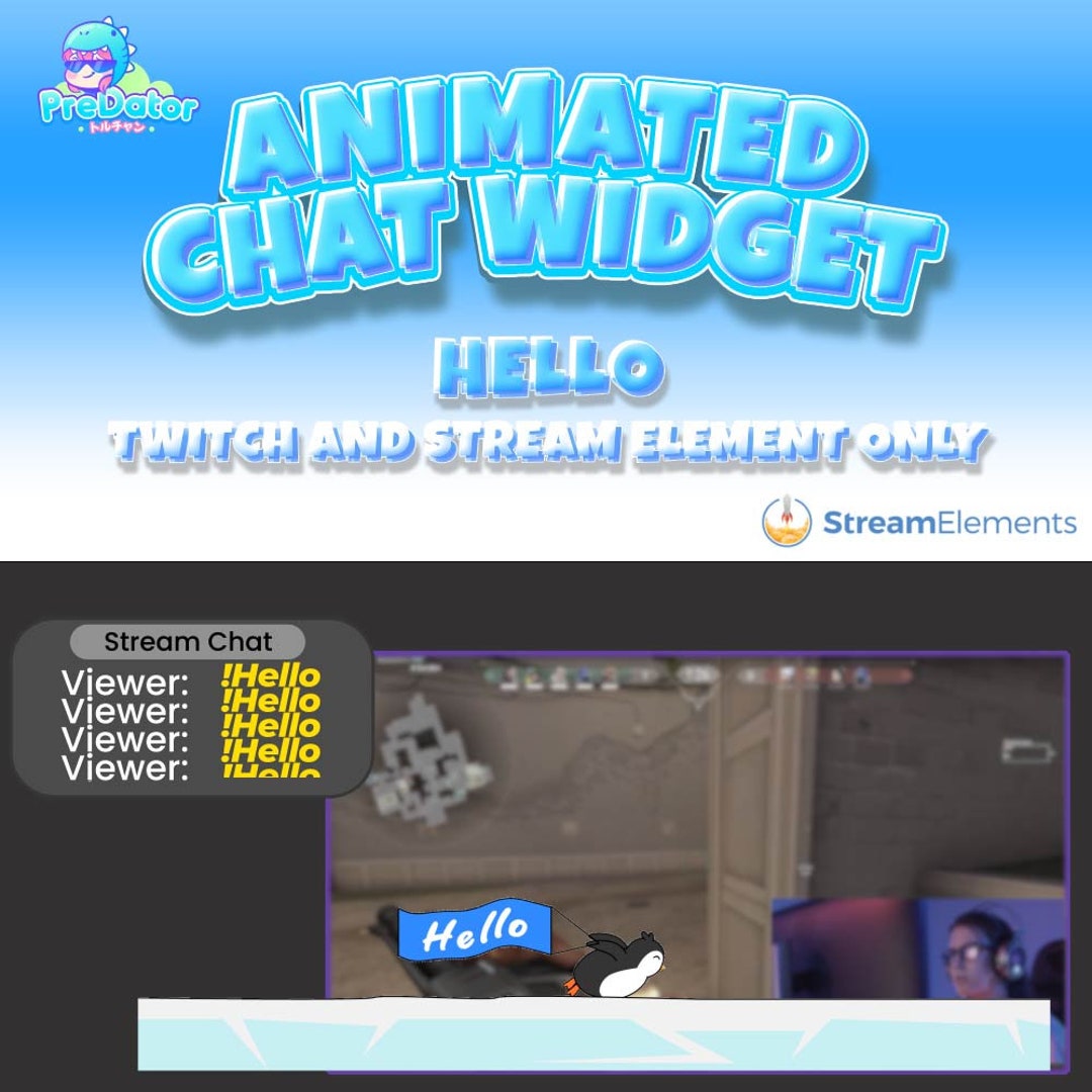 Animated Twitch Chat Widget: Streamelements GIF Overlay - Etsy
