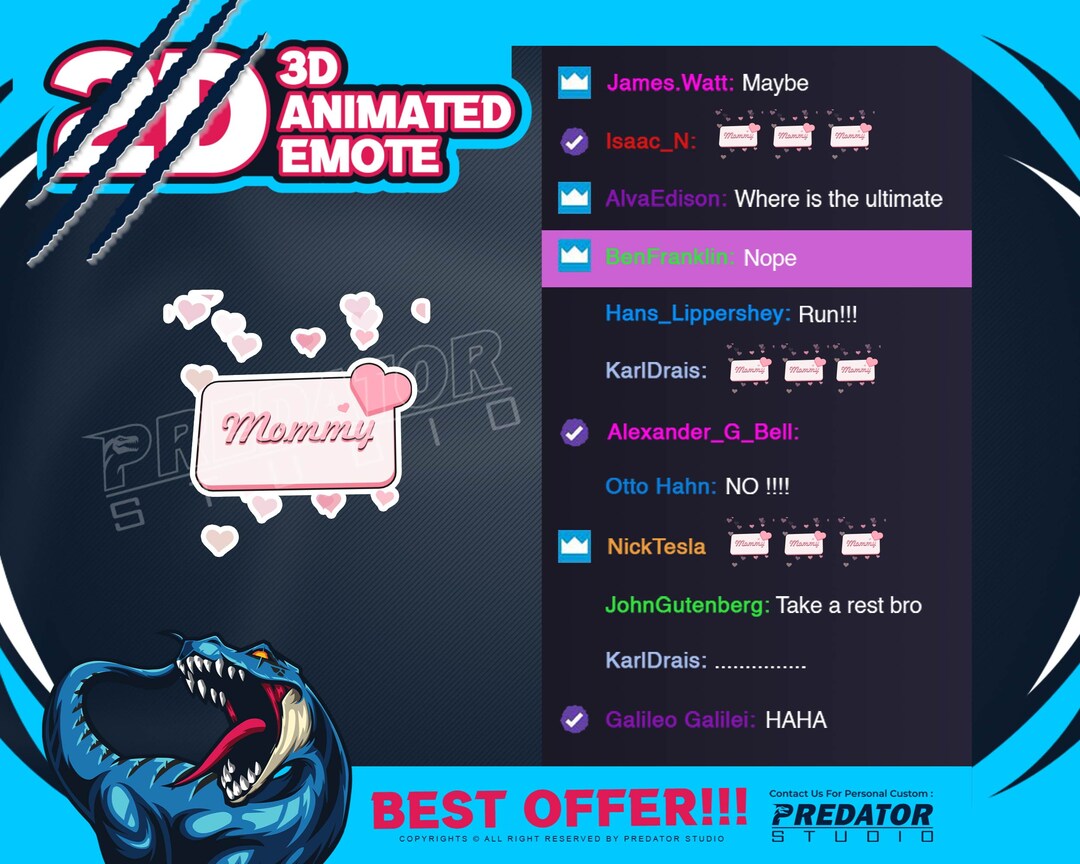 Mommy Board 3D Animated Emote, Kick Emote, Emote Commission, Funny ...