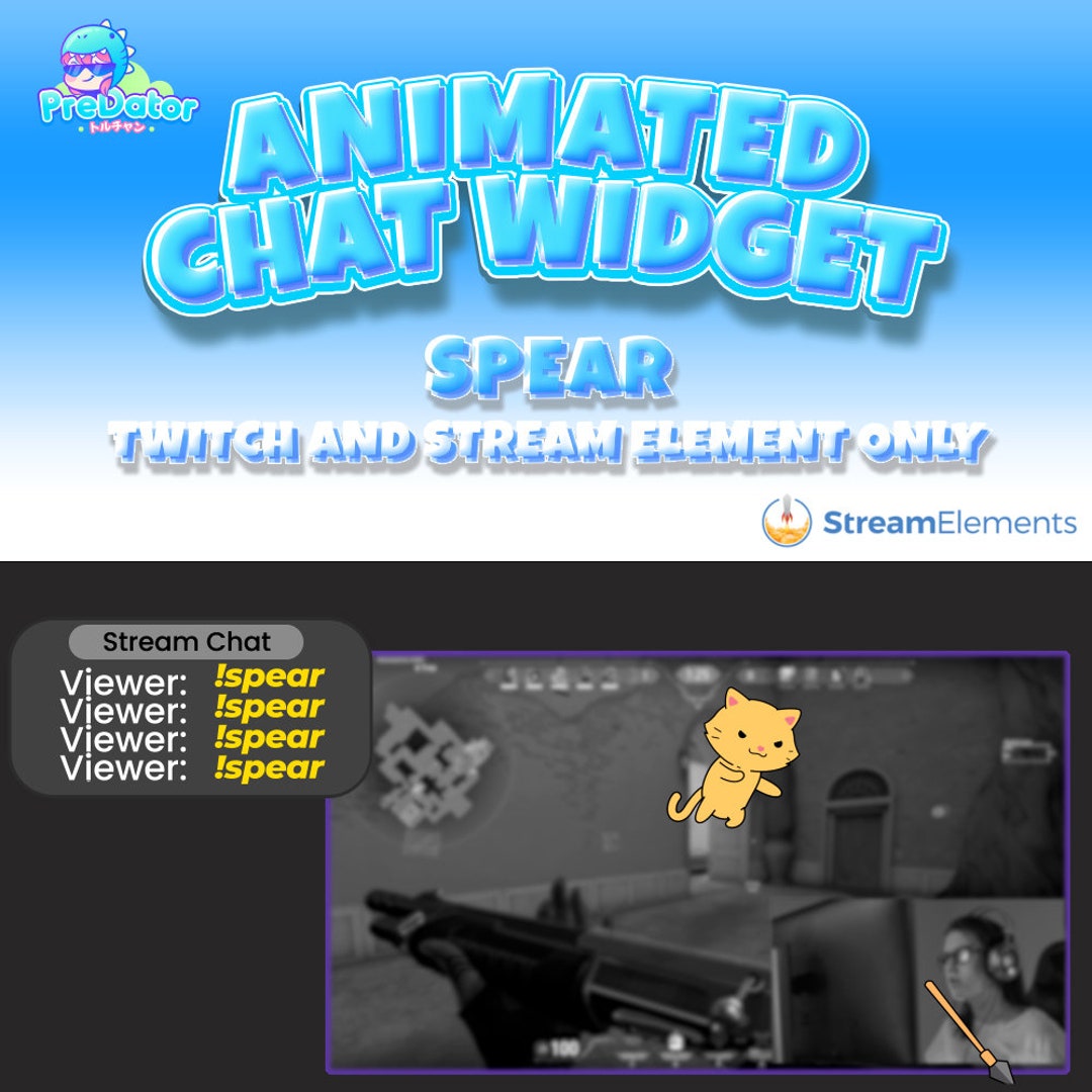 Animated Twitch Chat Widget: Streamelements Integration (GIF) - Etsy