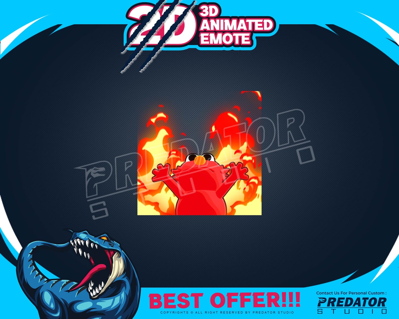 Hellmo 3D Animated Emote Angry Emote Animated Emotes Emote - Etsy Canada