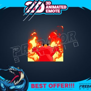 Hellmo 3D Animated Emote, Angry Emote, Kick Emote, Emote Commission ...