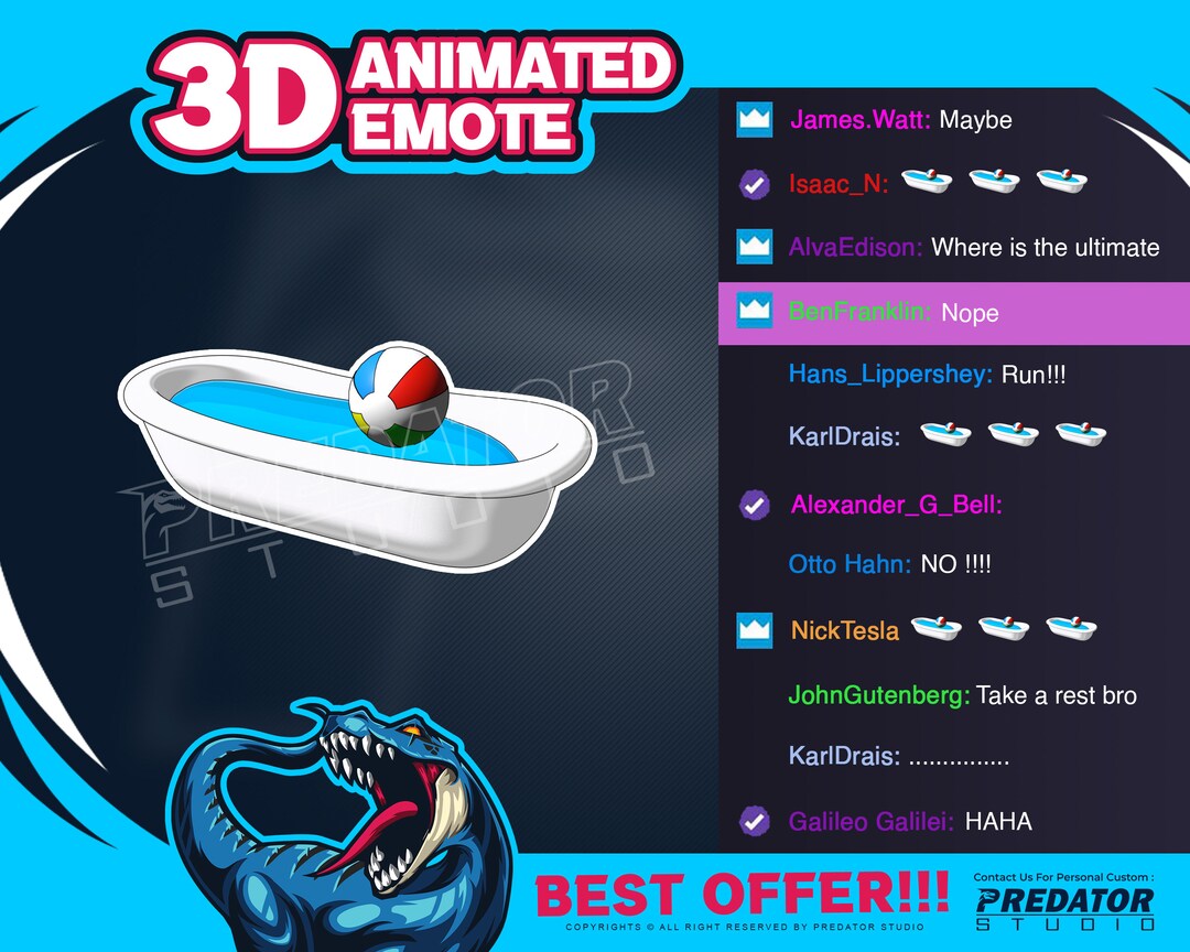 3D Animated Emote, Twitch Chat Emotes, Twitch Emote Pack, Cute Emotes ...