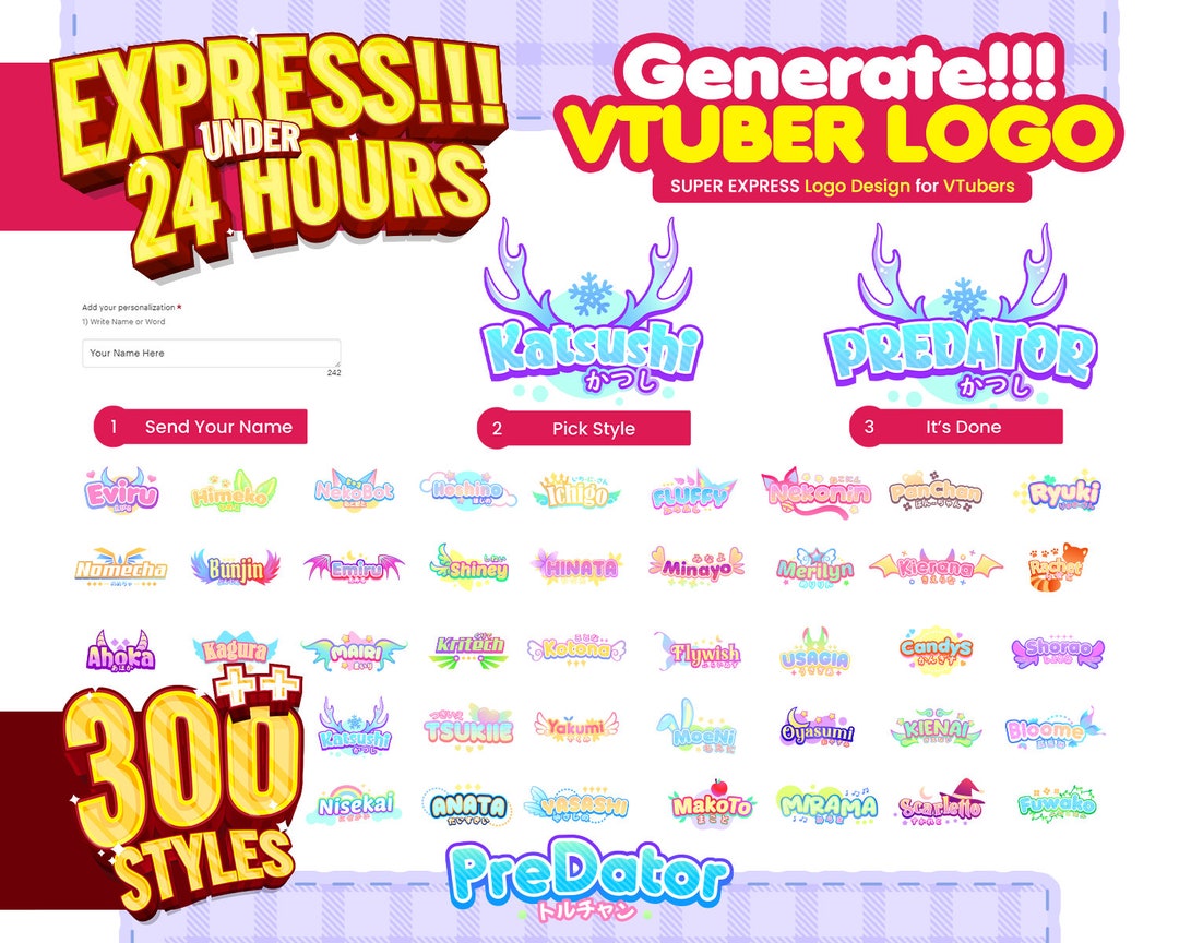 Designing Logo Templates for Vtubers and Streamers, Vtuber Logo, Logo ...