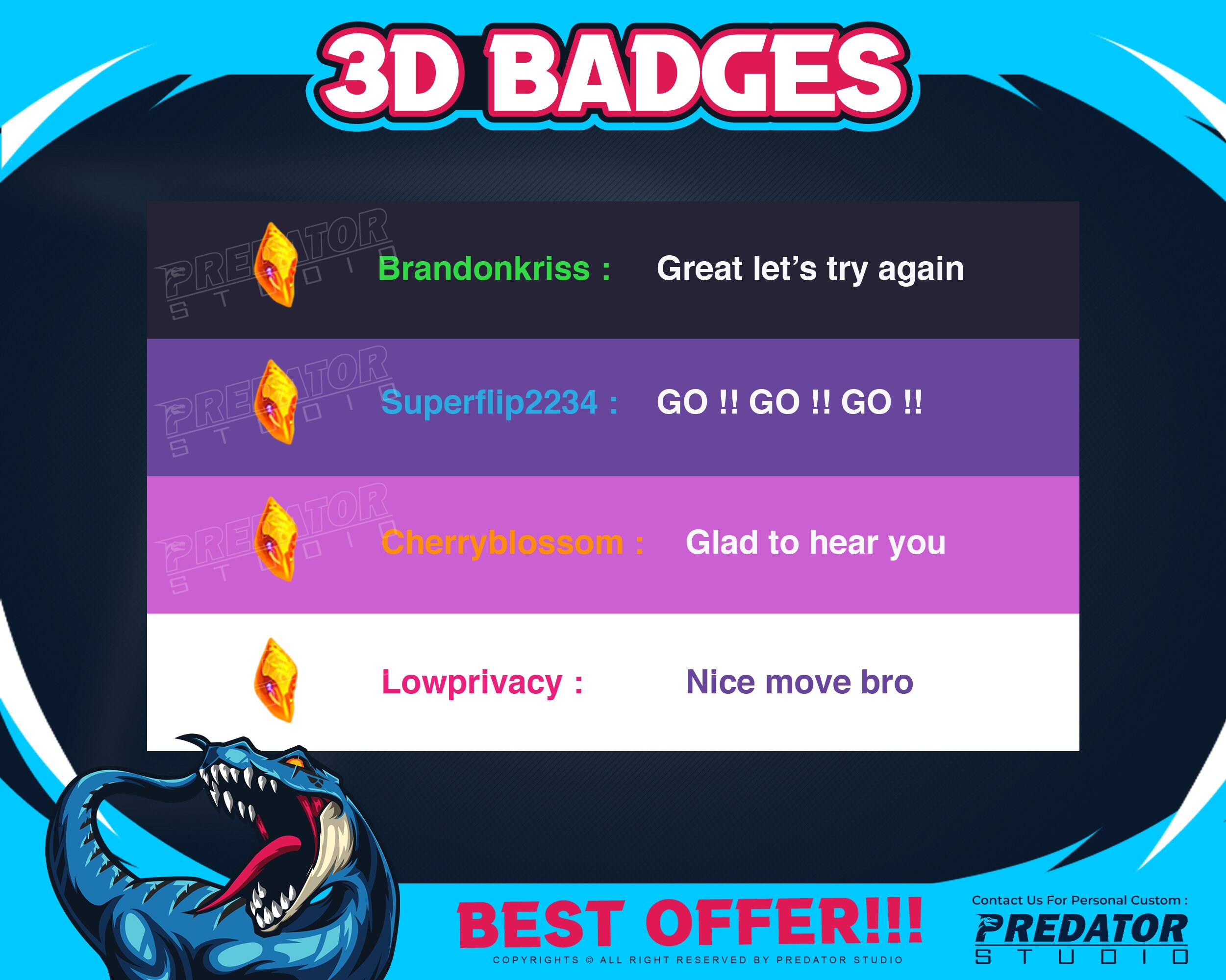 Twitch Sub Badges Twitch Badge Resizer Twitch Gift Badges - Etsy Australia