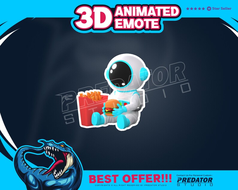 Astronaut 3D Animated Emote for Science and Space Fans Game - Etsy