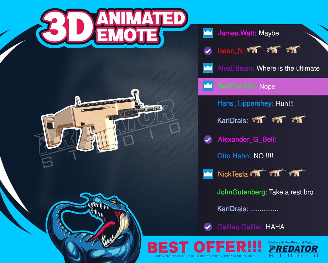 3D Animated Scar Emote: Twitch, Discord, Kick - Etsy
