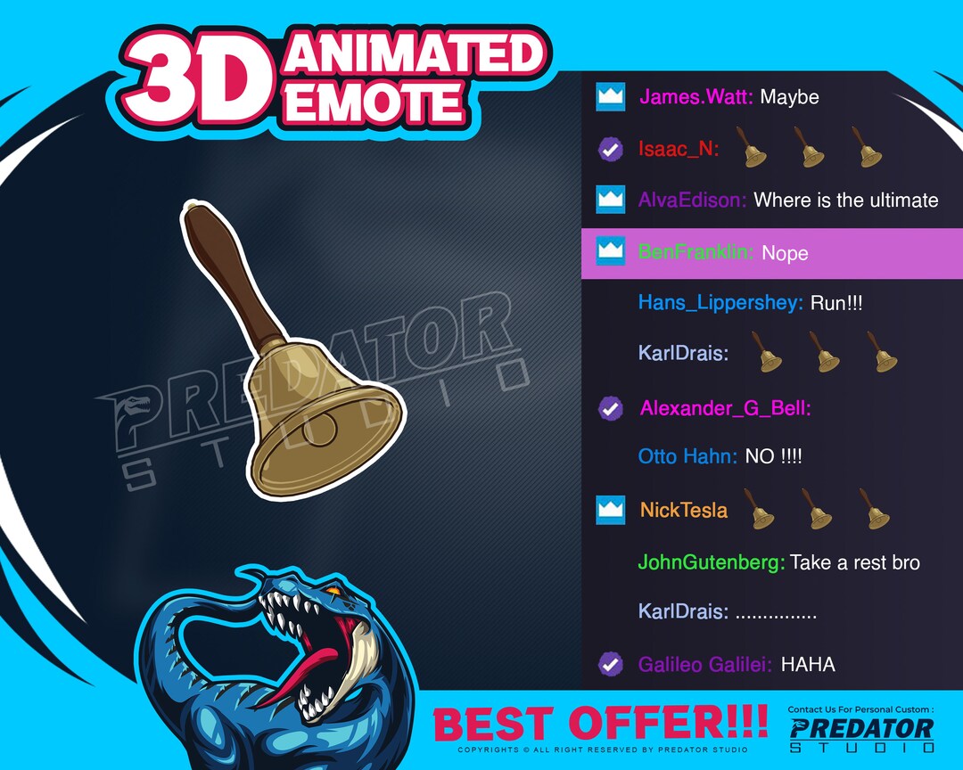 3D Animated Emote, Twitch Sub Emotes, Discord Emotes, Twitch Chat ...