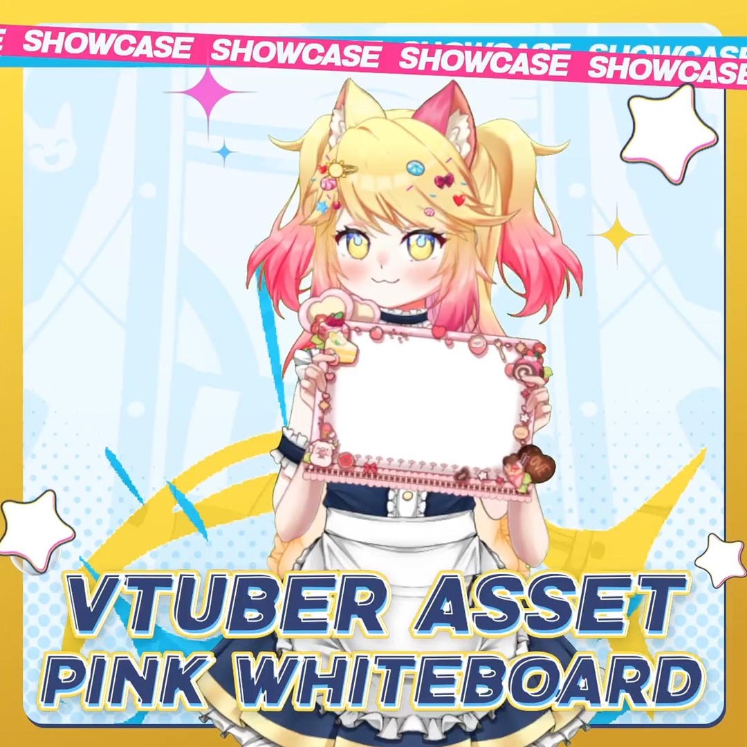 Vtuber Asset Pink Whiteboard : Live2d Hand Grab Pose, Anime Style - Etsy