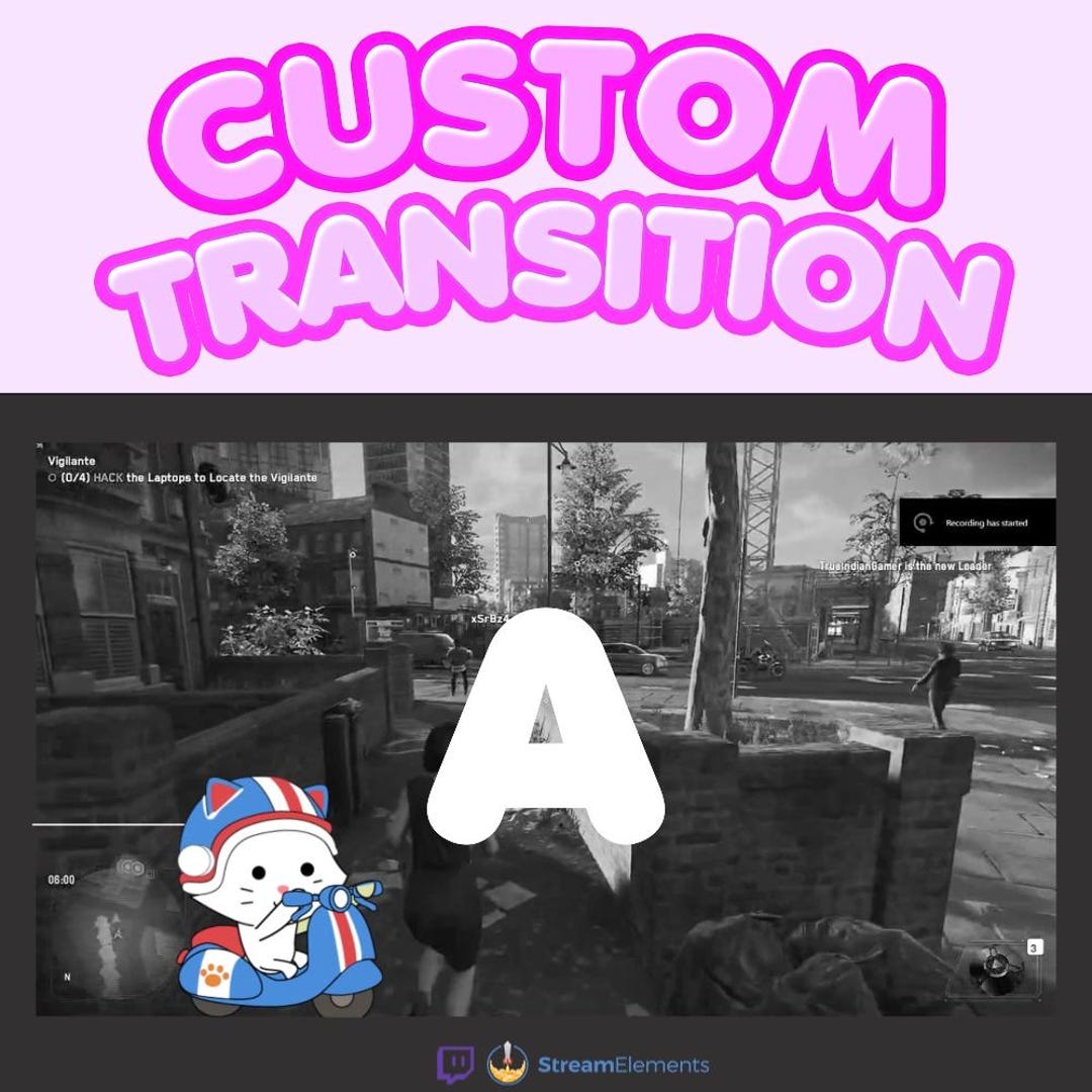 Custom Stinger Transition for Streamers | Animated OBS Twitch Youtube ...