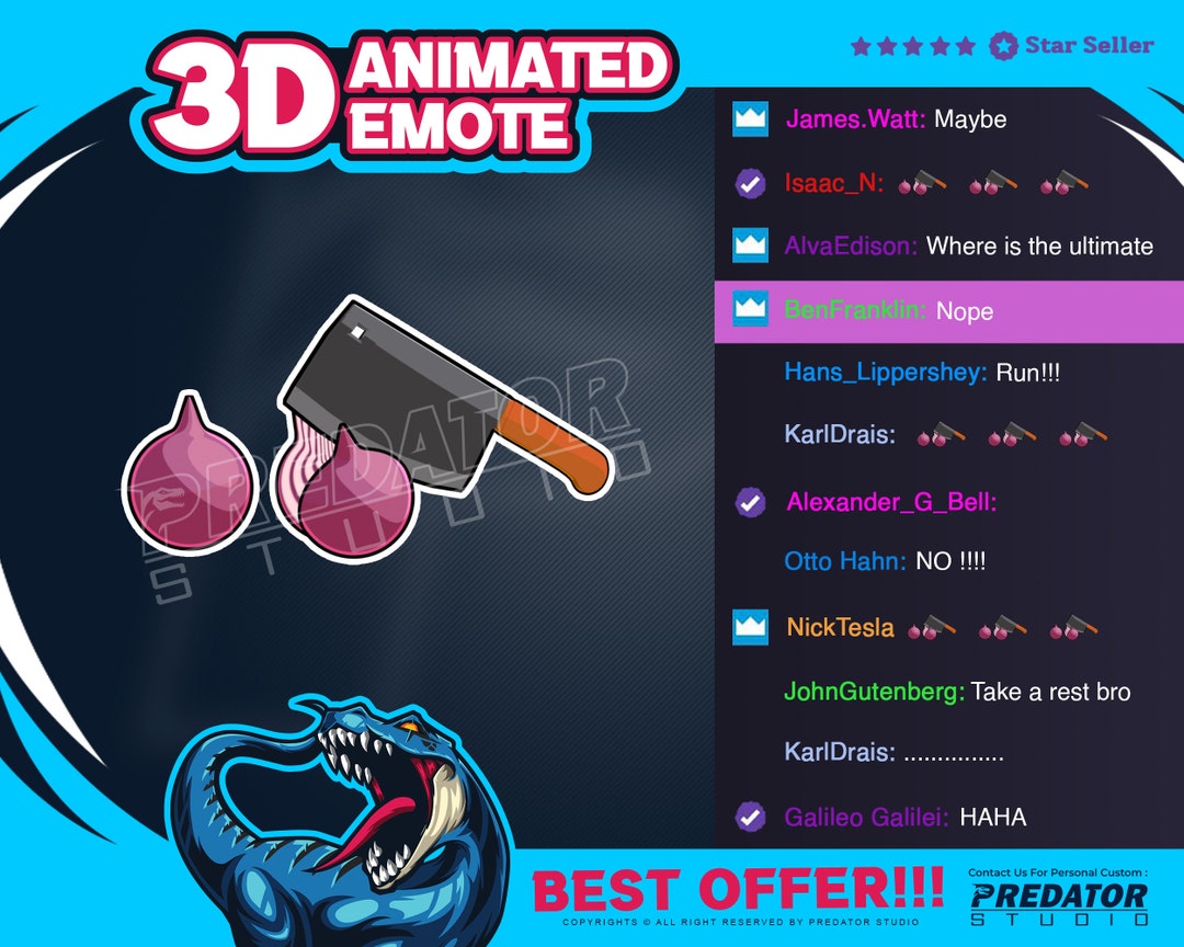 3D Animated Onion Slice Emote: Twitch/kick Streamer - Etsy