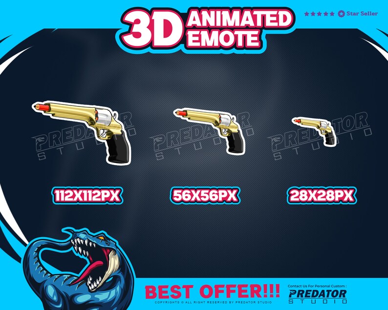 3D Animated Emote, Emote Commission, Stream Emotes, Twitch Chat Emotes ...