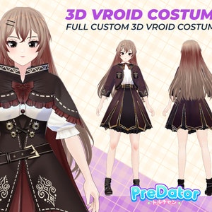 Custom 3D Vroid Outfit: Vtuber Clothing Design - Etsy