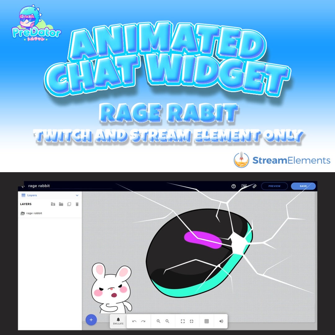 Fun Enhancement With Rage Rabbit Animated Chat Widget for Twitch and ...
