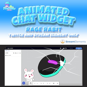 Rage Rabbit Animated Chat Widget for Twitch Streamelements - Etsy