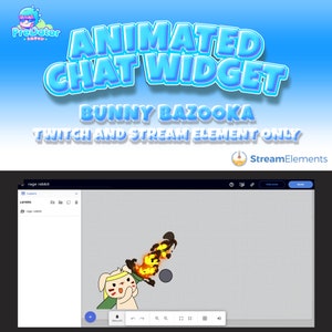 Bunny Bazooka Animated Chat Widget for Twitch & Stream Element ...
