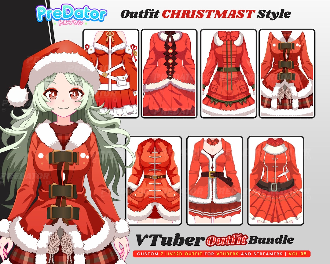 Winter Fairy Christmas Vtuber: Enchanting Live2d Model With 7 Outfits ...
