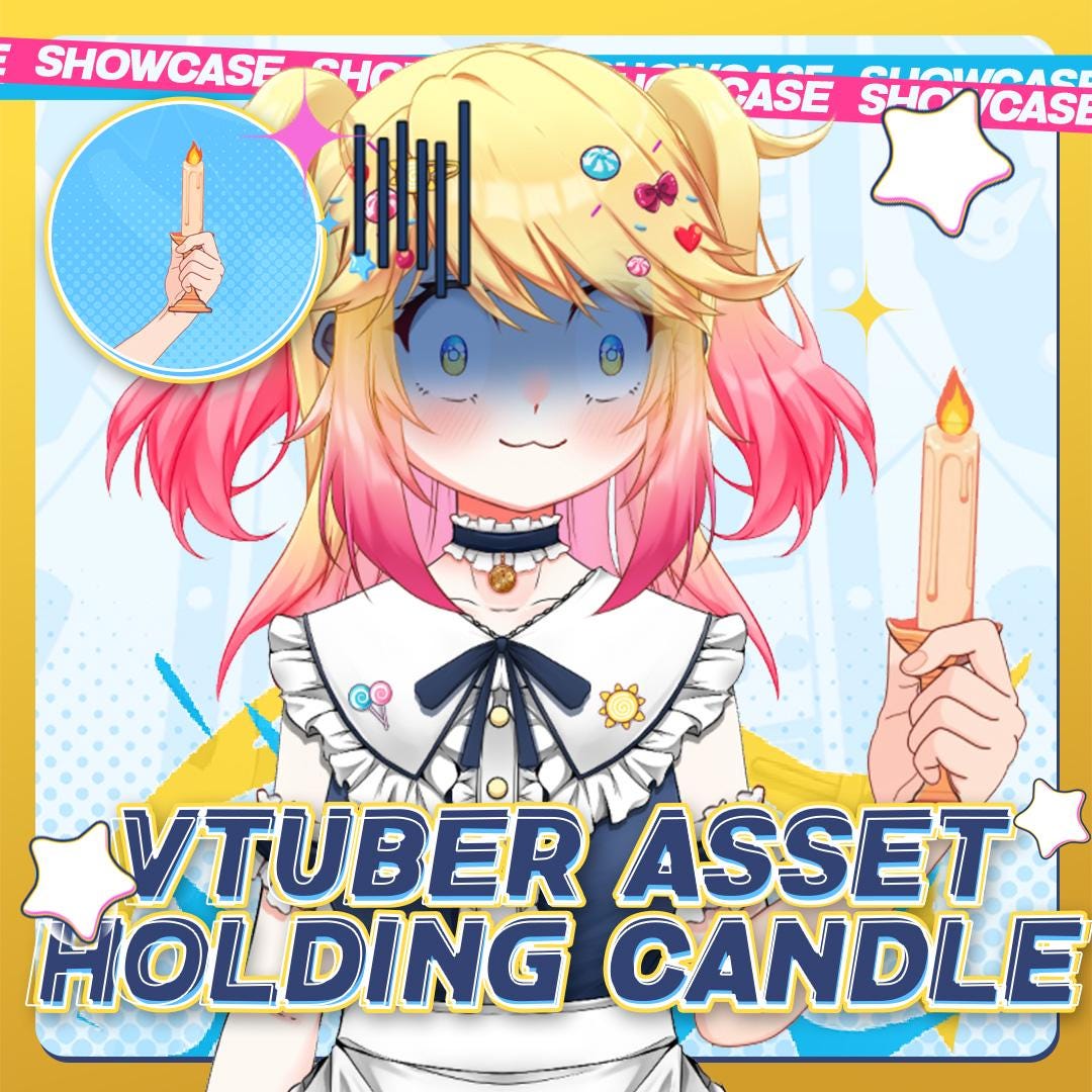 Vtuber Candle Prop: Warm Handheld Live2d Model Accessory - Etsy