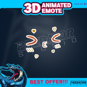 Super Cute Kawaii Animated Emote for Twitch and Discord - 3D Animated ...