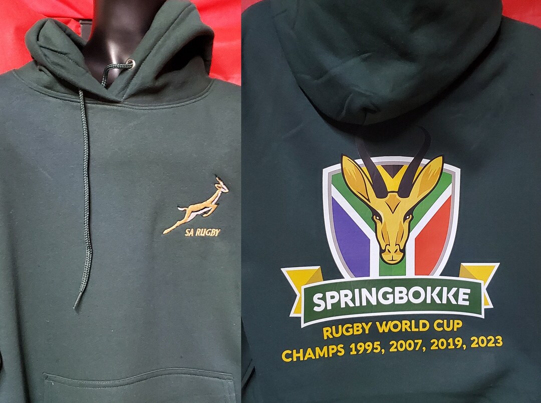 Springbok World Cup Hoodies Small to 4XL With Front and Back Logos - Etsy
