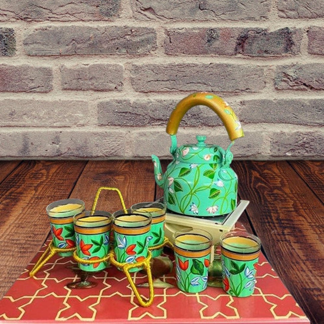 Indian Tea Pot, Tea Set, Tea Kettle, Aluminium Pot, Indian Hand Art ...