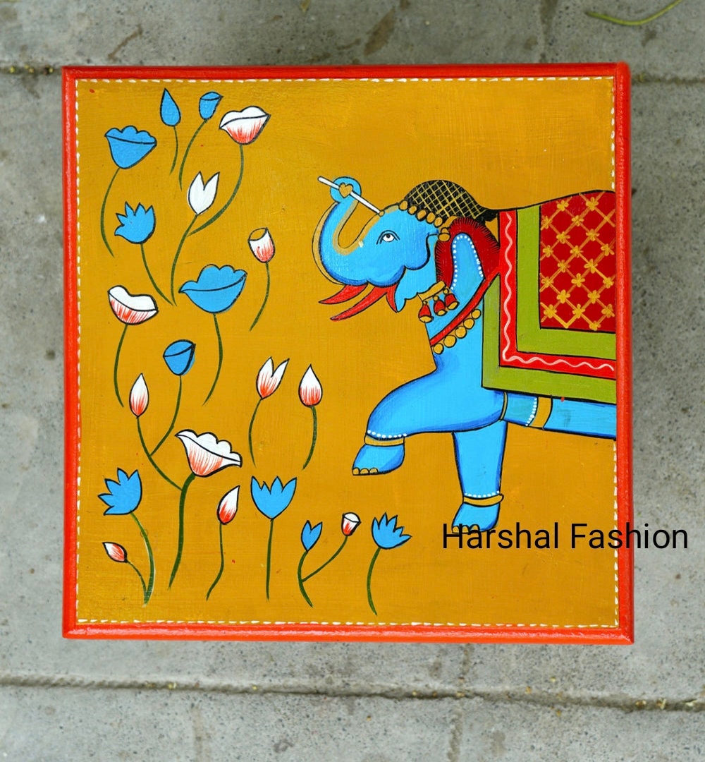 Indian Chowki,handpaited Chowki,bajot Chowki ,pooja Chowki, Pichwai ...