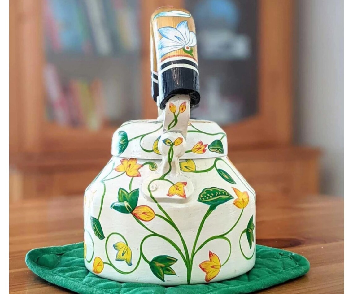 Hand Painted Tea Set for Serving Tea Indian Tea Pot, Tea Set, Tea ...