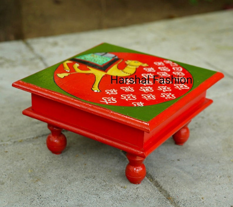 Indian Chowki,handpaited Chowki,bajot Chowki ,pooja Chowki, Pichwai ...