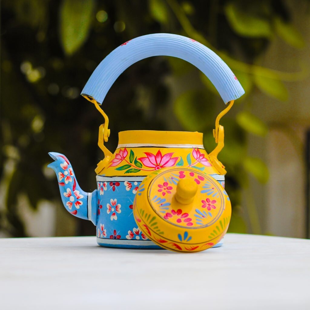 Hand Painted Tea Set for Serving Tea Indian Tea Pot Tea Set - Etsy