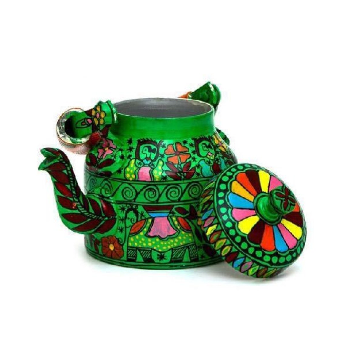 Hand Painted Tea Set for Serving Tea Indian Tea Pot, Tea Set, Tea ...