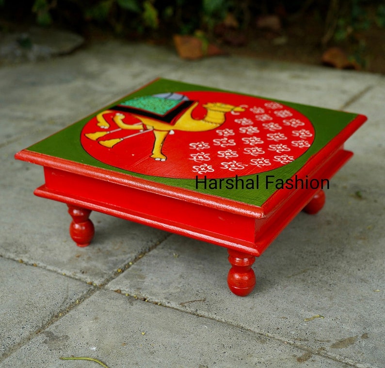 Indian Chowki,handpaited Chowki,bajot Chowki ,pooja Chowki, Pichwai ...