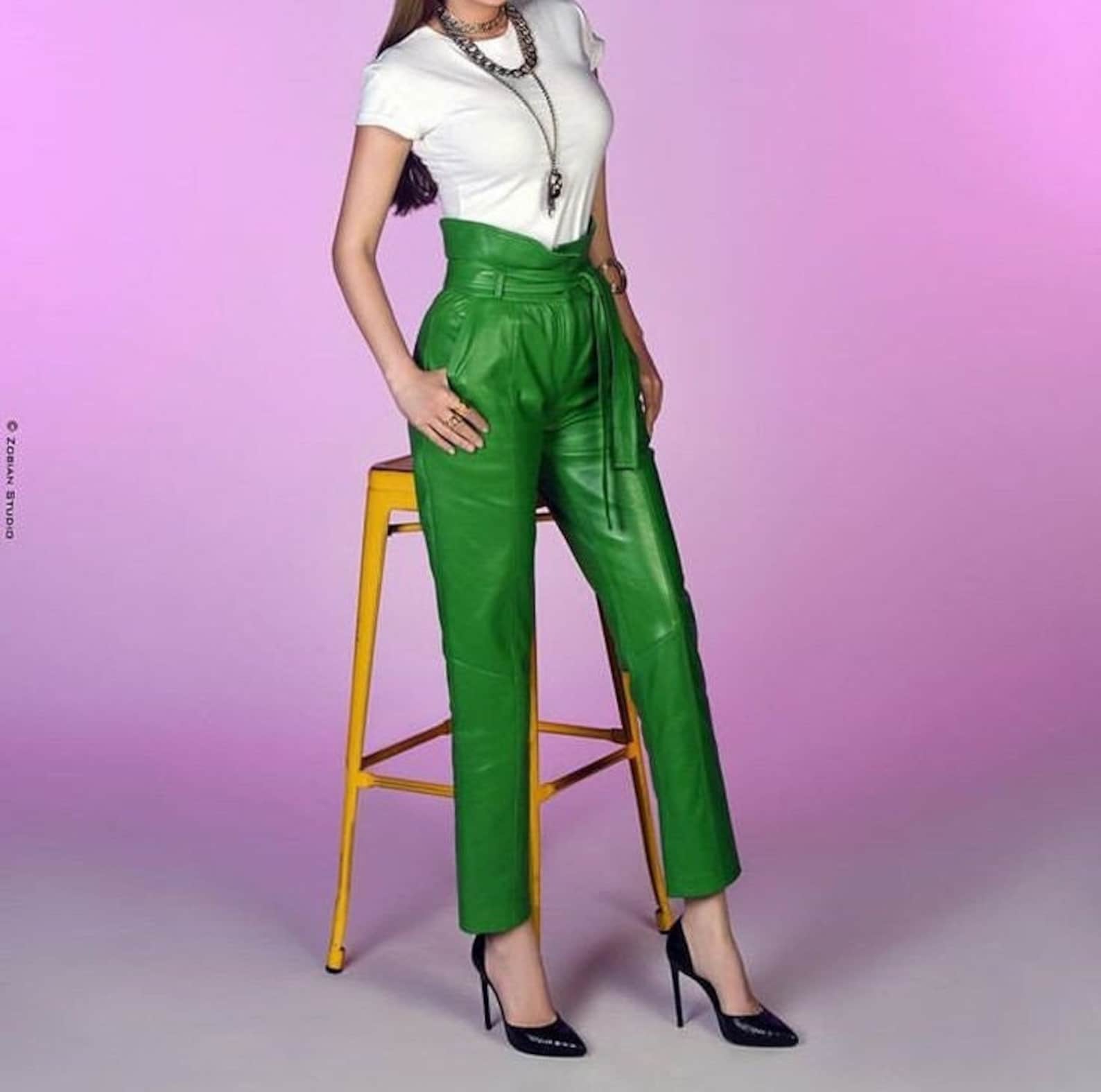 Customize Women's Leather Pant High Waist Leather Pant - Etsy