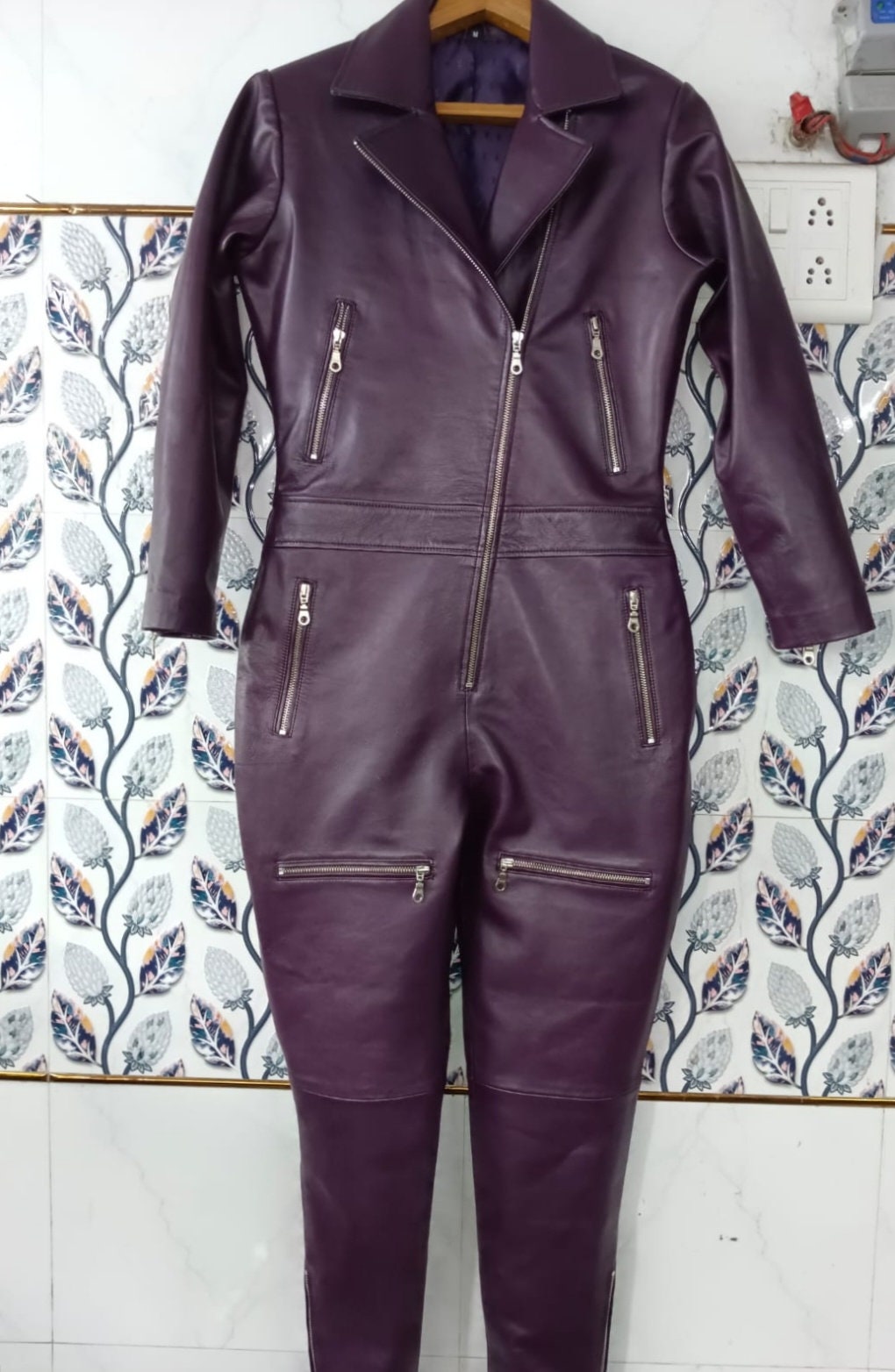 Handmade Women's Leather Jumpsuits, Black Leather Jumpsuit, Real ...