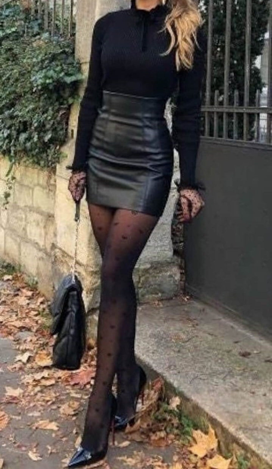 Hot!! High Waisted Mini Skirt, Leather Skirt Women, Leather Skirt ...