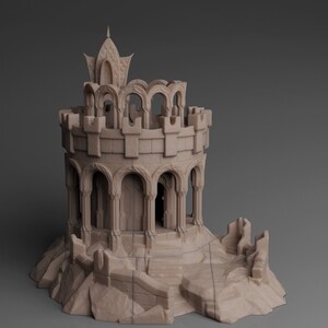 Elven Fort | D&D TTRPG Playable 3D Printed Building | the Mines - Etsy