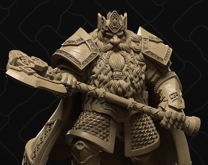 Rey Enano / ESCALA DE MESA / D&D TTRPG Miniatura / Estudio Colectivo ...