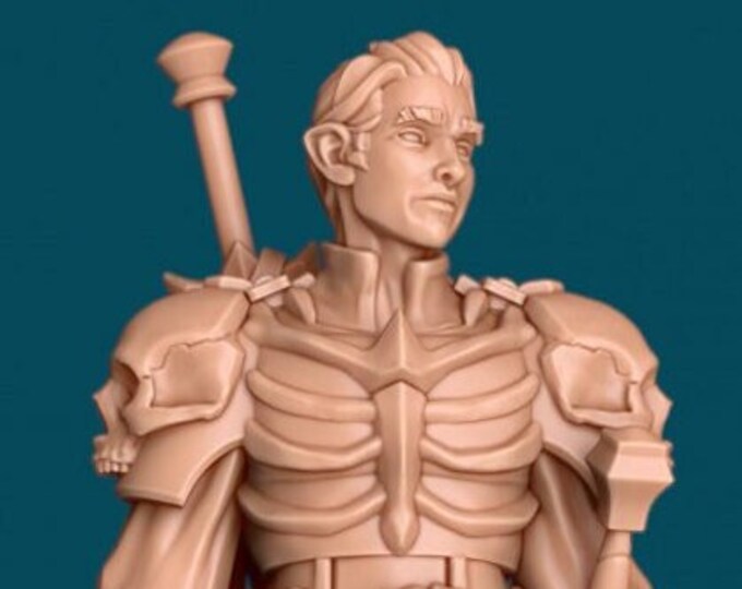 Eurshin a Dramatic Half-orc TABLETOP SCALE TTRPG Miniature Awkward ...