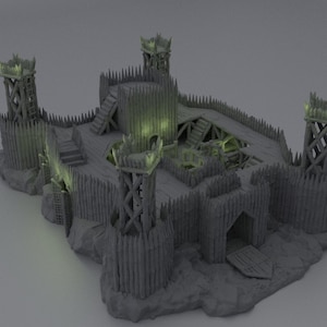 Fortified River Camp | D&D TTRPG Playable 3D Printed Building Terrain ...