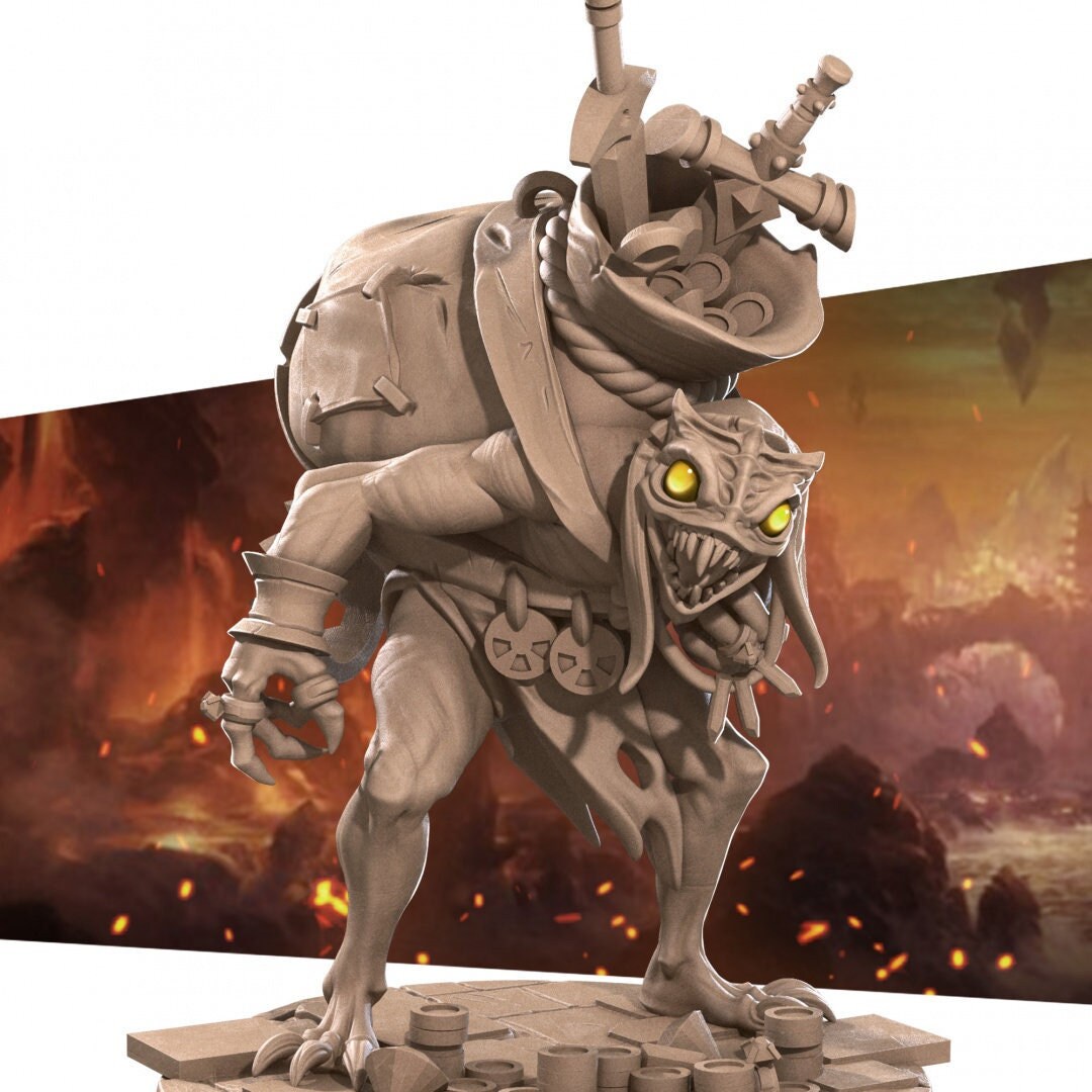 Treasure Goblin | Tabletop Scale | D&D Ttrpg Pathfinder Miniature ...