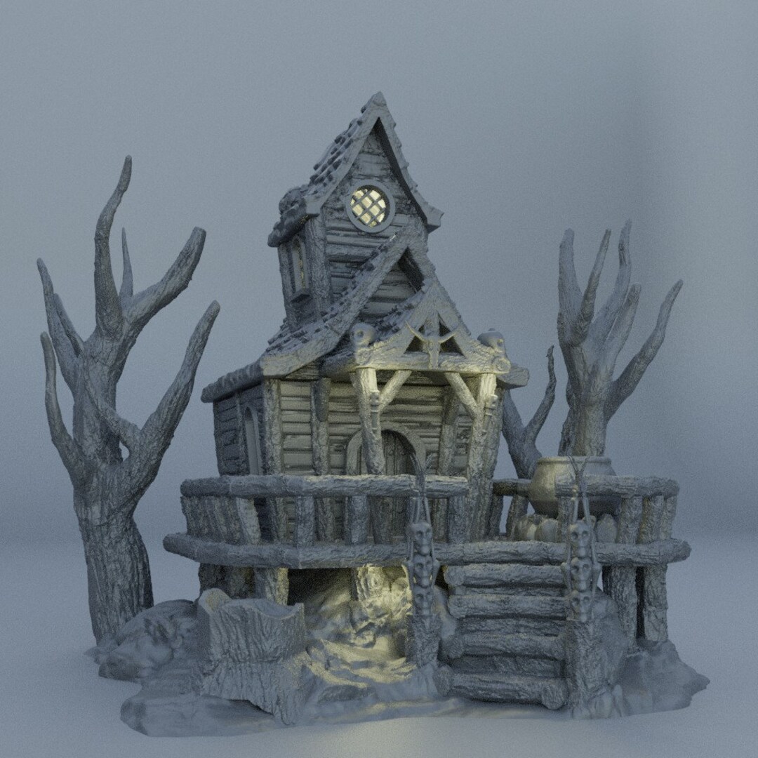 Witch Hut | D&D TTRPG Playable 3D Printed Building Terrain Scenery ...