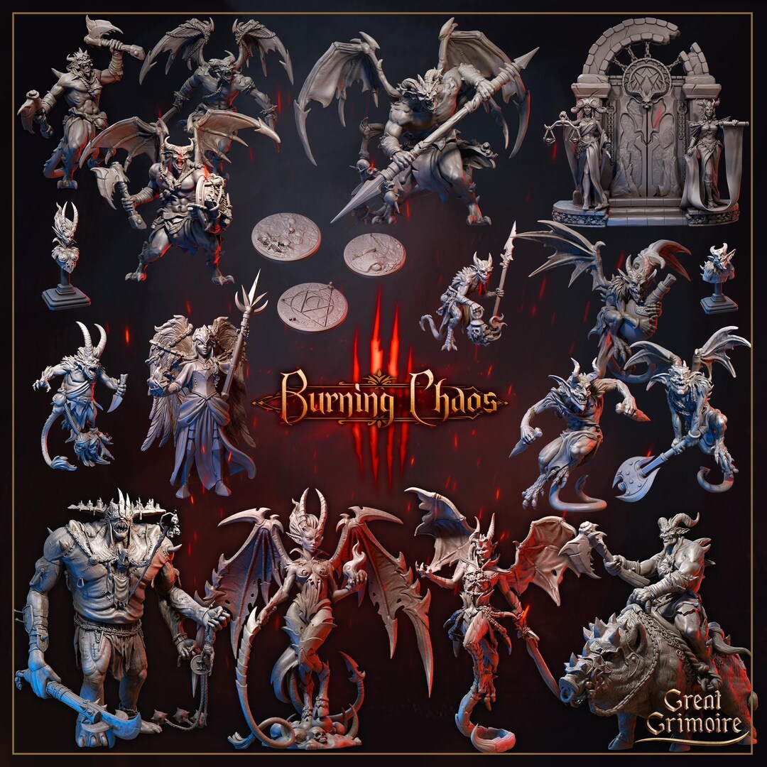 Burning Chaos Miniatures: Hell Demons, Devils, and Imps for Tabletop ...