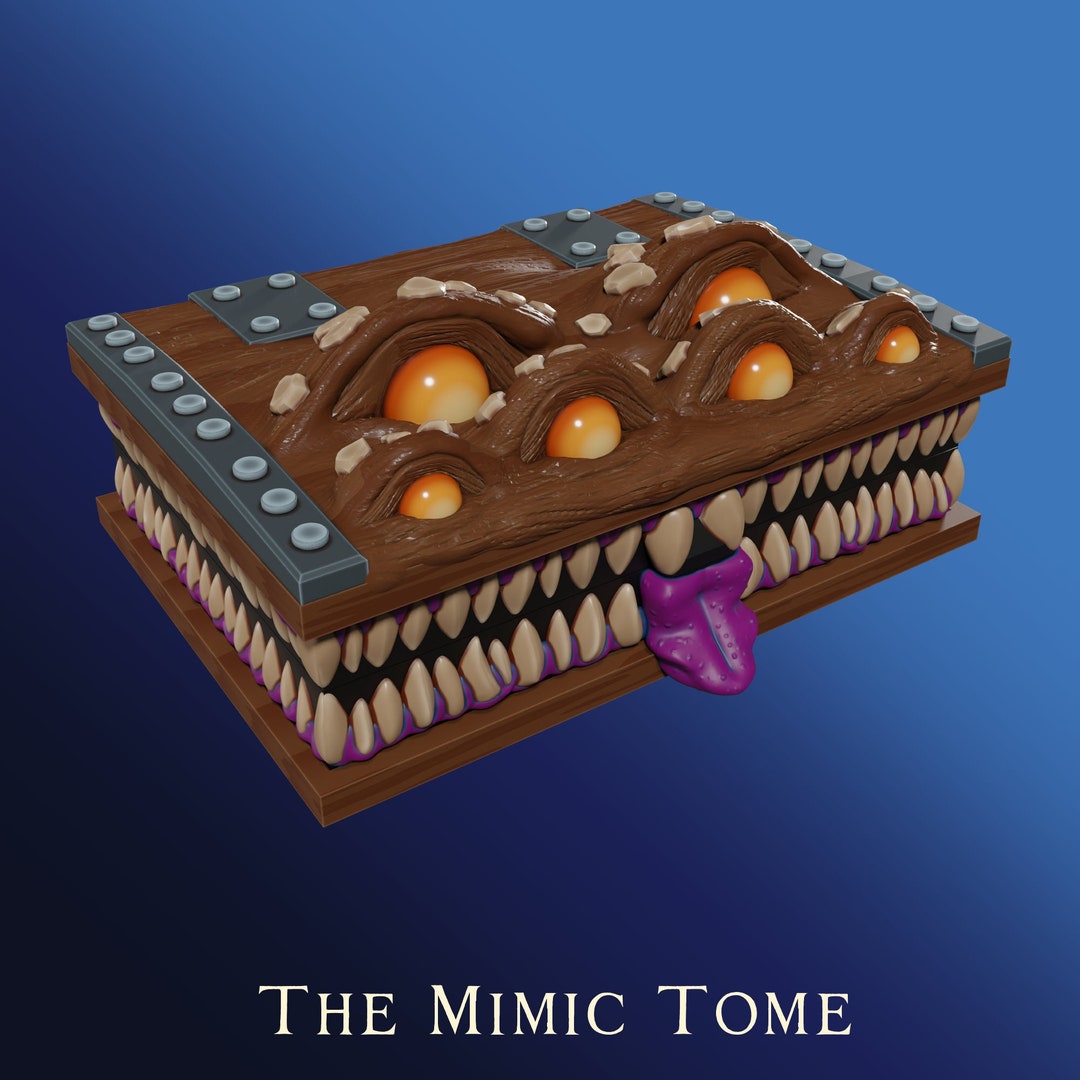 The Librarian's Tome, the Mimic Form | 3D Printed Gaming Storage ...